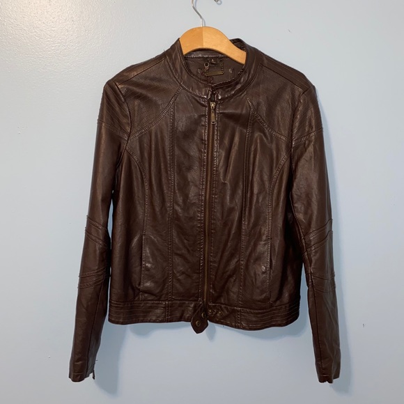 Jackets & Coats | Brown Vintage Thrifted Leather Jacket | Poshmark